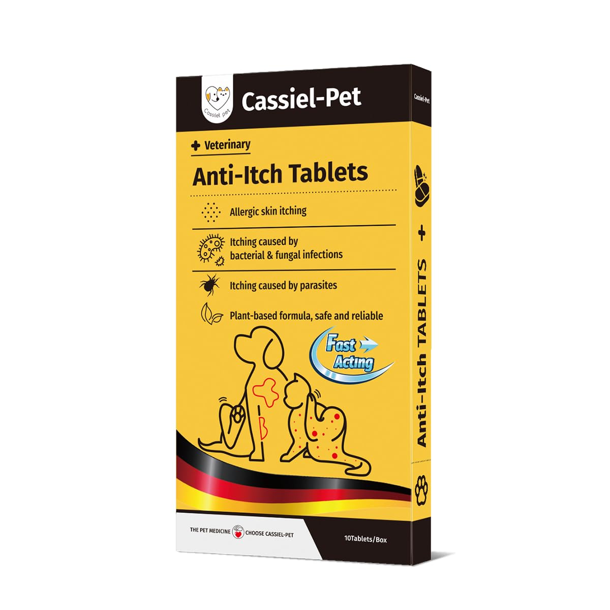 Cassiel pet Dog Allergy Relief Chews – Itch Relief & Skin Support for ...